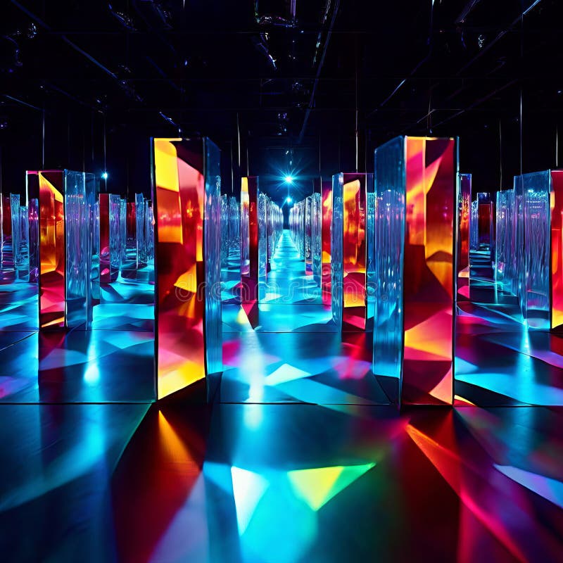 Optical Illusion Prism Installation an Installation Made from O Stock ...