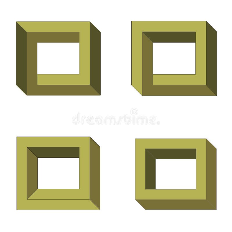 Optical Illusion Quadrangles Stock Illustration - Illustration of optic ...