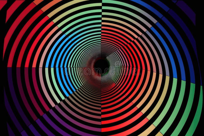 Optical Illusion of a Rotating Tunnel, with the Lines and Colors ...