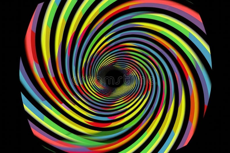Optical Illusion of a Rotating Tunnel, with the Lines and Colors ...