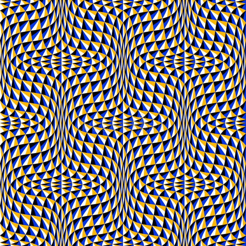 Optical Illusion Seamless Pattern of Distorted Colorfull Triangles ...