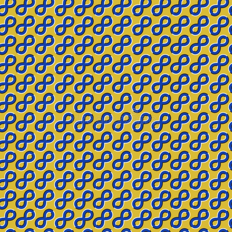 Optical Illusion Seamless Pattern of Moving Infinity Symbols Ornament ...