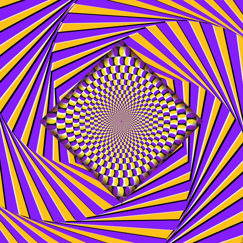 Optical Illusion Seamless Pattern. Moving Visual Hypnotic Stock Vector ...