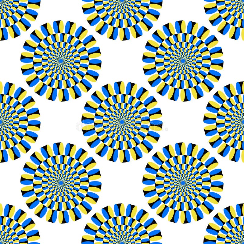 Optical Illusion Seamless Pattern. Moving Visual Hypnotic Stock Photo ...