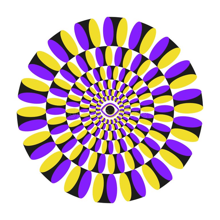 Optical Illusion Seamless Pattern. Moving Visual Hypnotic Stock Vector ...