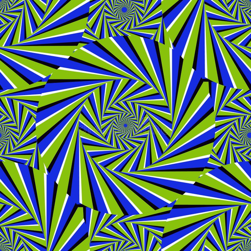 Optical Illusion Seamless Pattern. Moving Visual Hypnotic Stock Vector ...