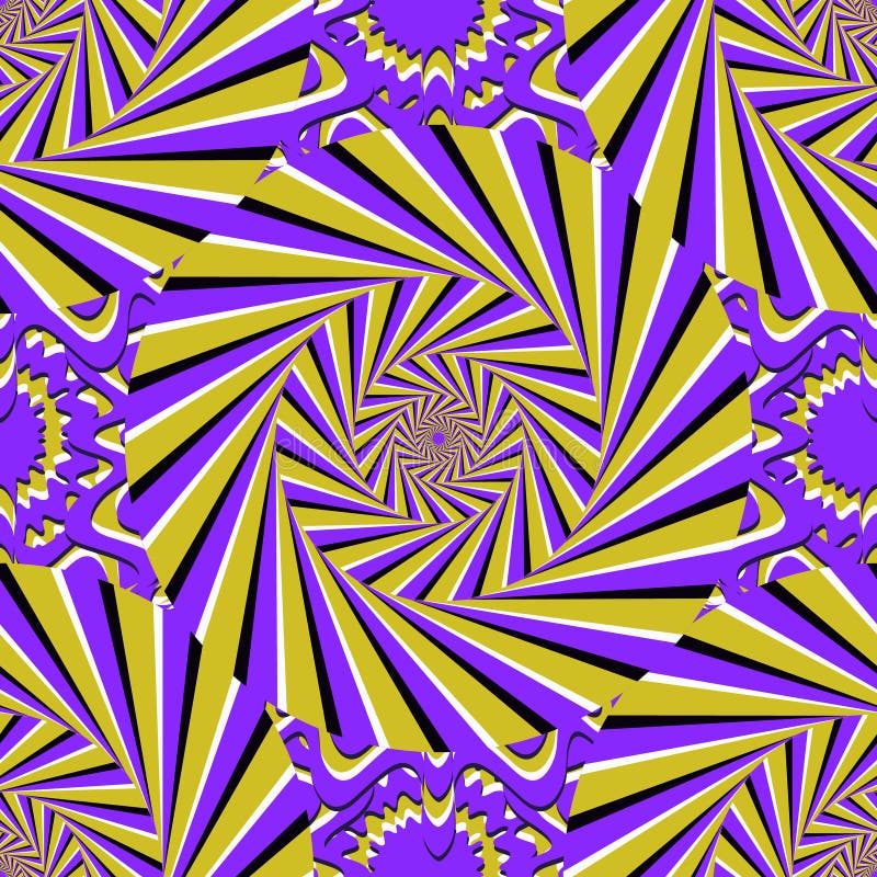 Optical Illusion Seamless Pattern. Moving Visual Hypnotic Stock ...