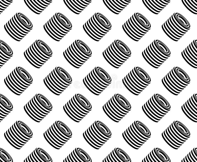 Optical Illusion Seamless Pattern. Vector Stripped Seamless Texture ...