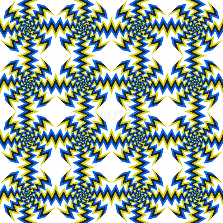 Optical Illusion Spin Cycle, Abstract Vector Pattern. Stock Vector ...