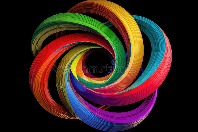 Optical Illusion of Spinning Infinity Symbol in Colors of the Rainbow ...