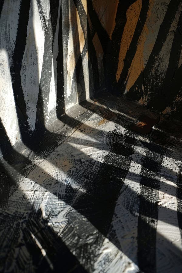 Optical Illusion with Spooky Halloween Shadows Stock Illustration ...