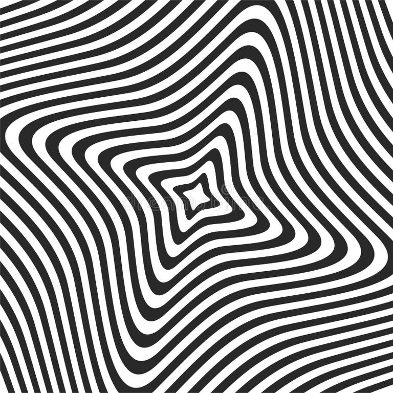 Optical Illusion Square Art Patterns Stock Vector - Illustration of ...