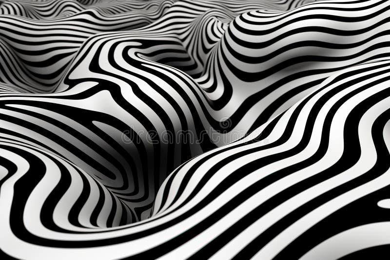 Optical Illusion Stripes Texture. Abstract Geometric Background Design ...