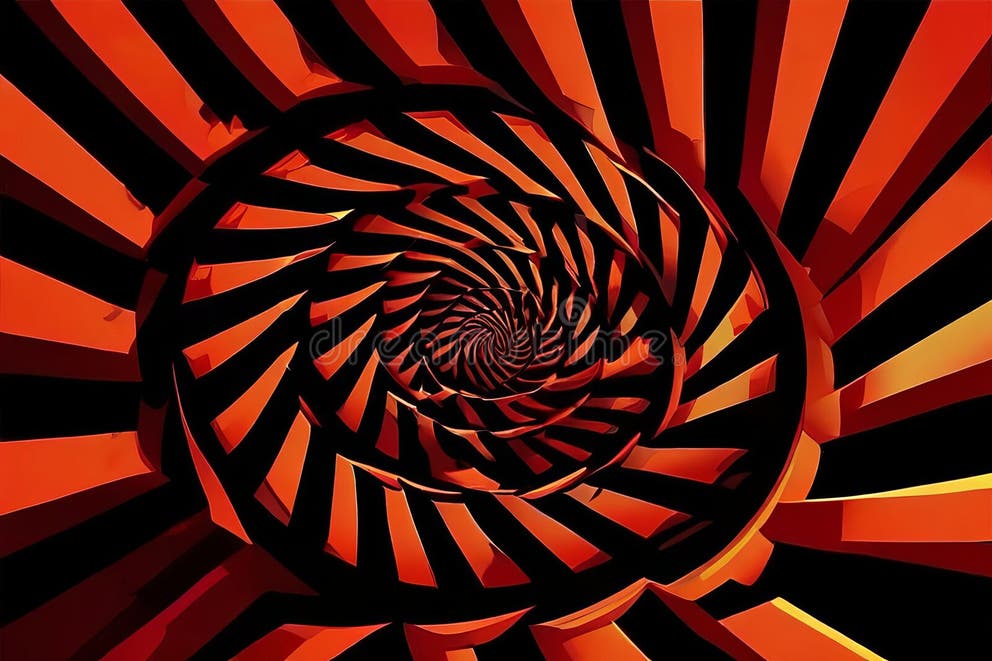 Optical Illusion a Stylized Pattern that Tricks the Eye into See Stock ...
