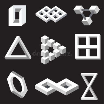Optical Illusion Symbols. Vector Illustration Stock Vector ...