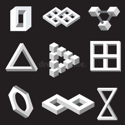 Optical Illusion Symbols. Vector Illustration Stock Vector ...