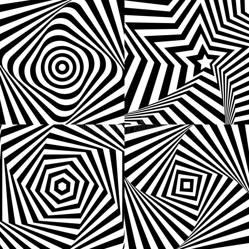 Optical Illusion with Texture Stock Vector - Illustration of optical ...