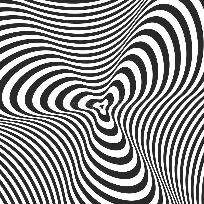 Optical Art Triangle Illusion Pattern Stock Vector - Illustration of ...