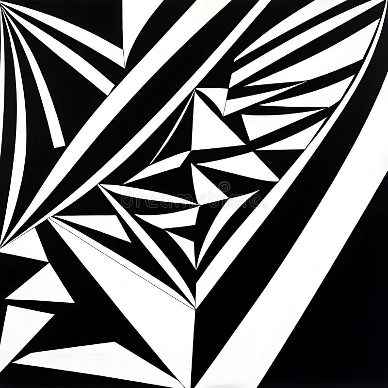 Optical Illusion Triangle Artwork with Repeating Shapes Stock ...
