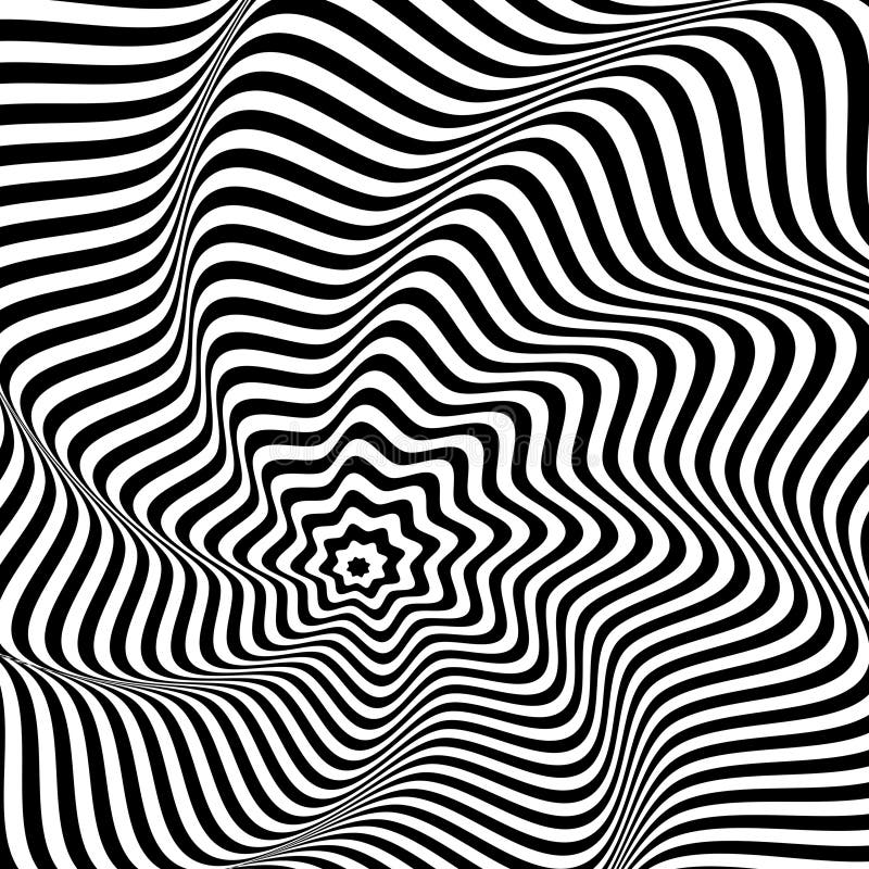 Optical Illusion Tunnel. Black and White Op-art Tunnel Stock ...