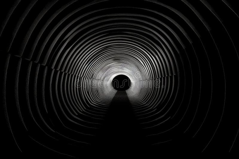 Optical Illusion of a Tunnel with Light at the End, Leading To Another ...