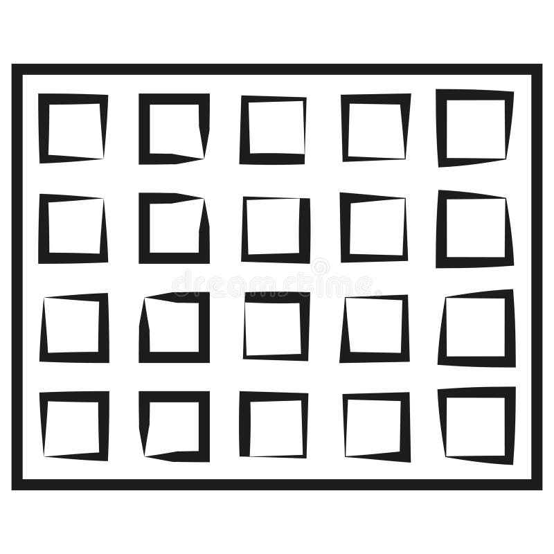 Optical Illusion of Twisted Squares Vector. Abstract Geometric Pattern ...