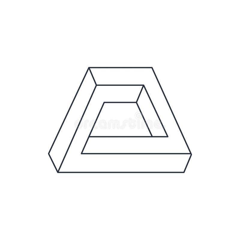 Optical Illusion, Unreal Geometric Element. Impossible Abstract Linear ...