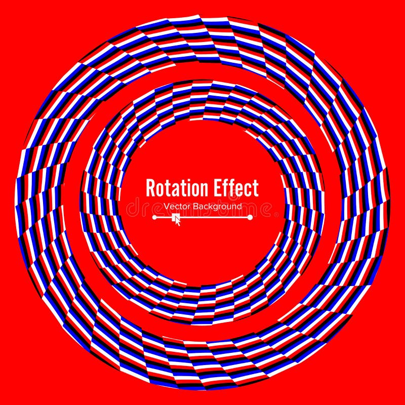 Optical Illusion. Vector 3d Art. Rotation Dynamic Effect. Spin Cycle. Swirl Pool Rings ...