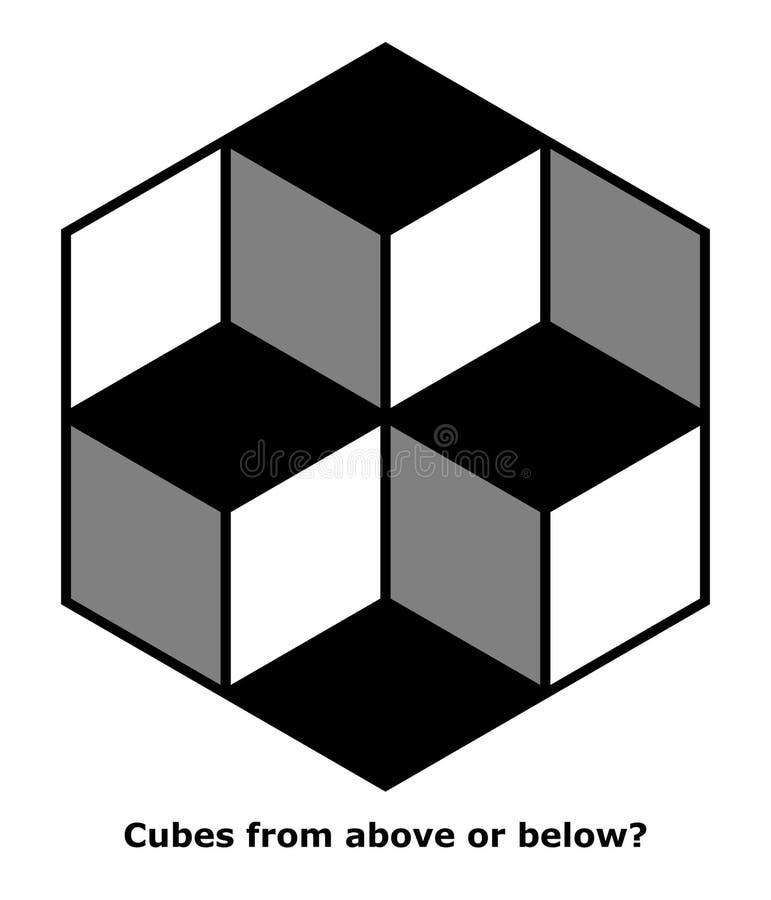 Optical Illusion Vector Illustration. Puzzle Stock Vector ...