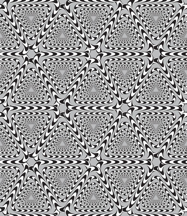 Optical Illusion, Vector Seamless Pattern Background. Stock Vector ...
