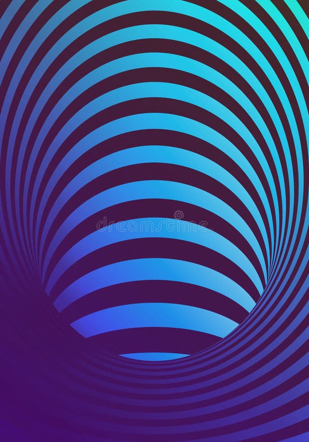 Optical Illusion Warped Stripes Blue Violet Vertical Background Stock ...