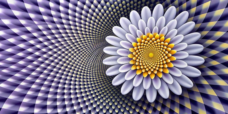 Optical Illusion of Whirling Motion Geometry of Flower in Dynamic AI ...