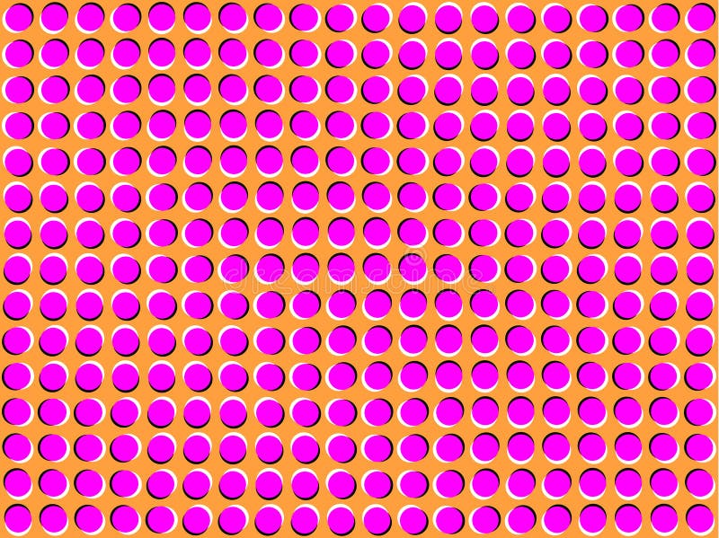 Optical Illusions Image Moving. Pattern with Circles of Pink Color ...