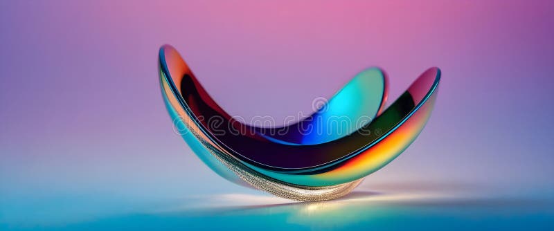 Optical Illusions Loop Strip Chrome Holo Mobius Wave in Abstract Design ...