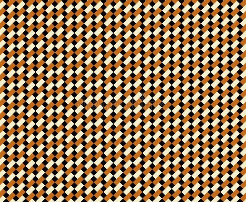 Optical Illustration Effect. Rectangular Op Art Element in Light Brown ...