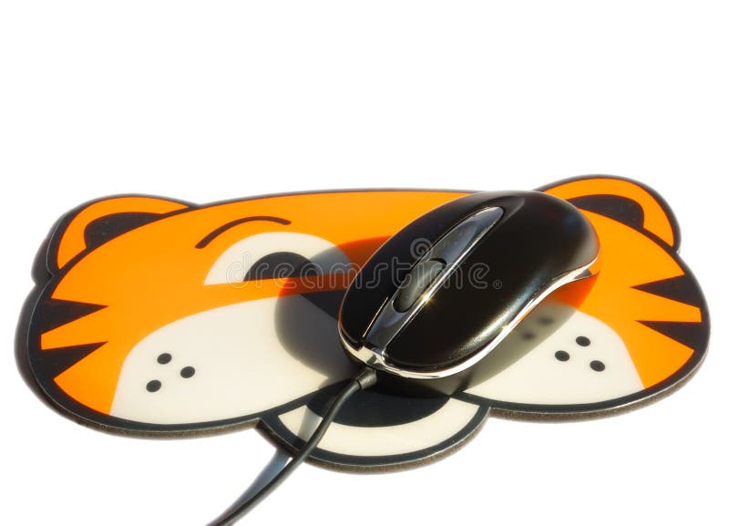Optical Infrared Mouse on Pad Stock Image - Image of home, professional ...