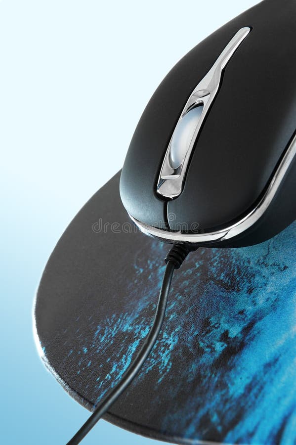 Optical Infrared Mouse on Pad Stock Photo - Image of operation ...