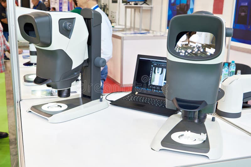 Optical inspection systems stock image. Image of metal - 339801725