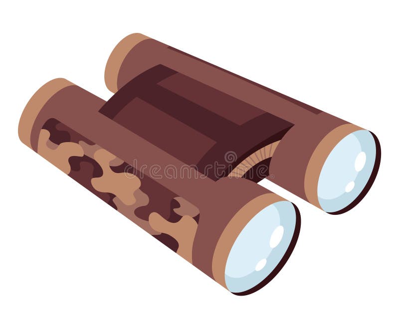 Optical Instrument Icon for Viewing Distant Objects. Binoculars with ...