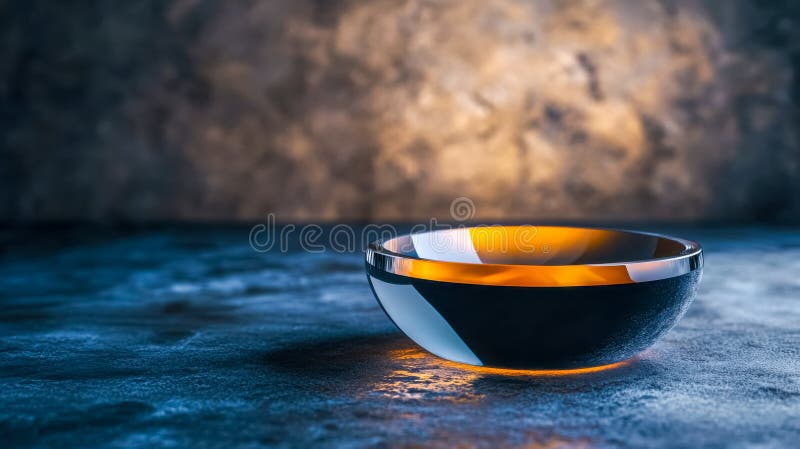 Optical Lens Creating Light Bending Effect on Table Stock Image - Image ...