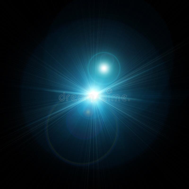 Optical Lens Flare Texture on Black Background. Stock Photo - Image of ...