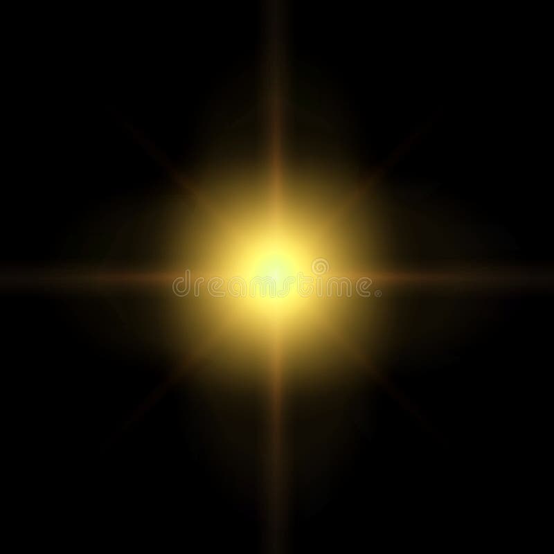 Optical Lens Flare Texture on Black Background. Stock Photo - Image of ...