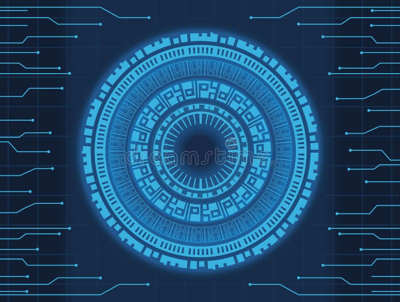Optical Lens Realistic Tech Stock Vector - Illustration of future ...