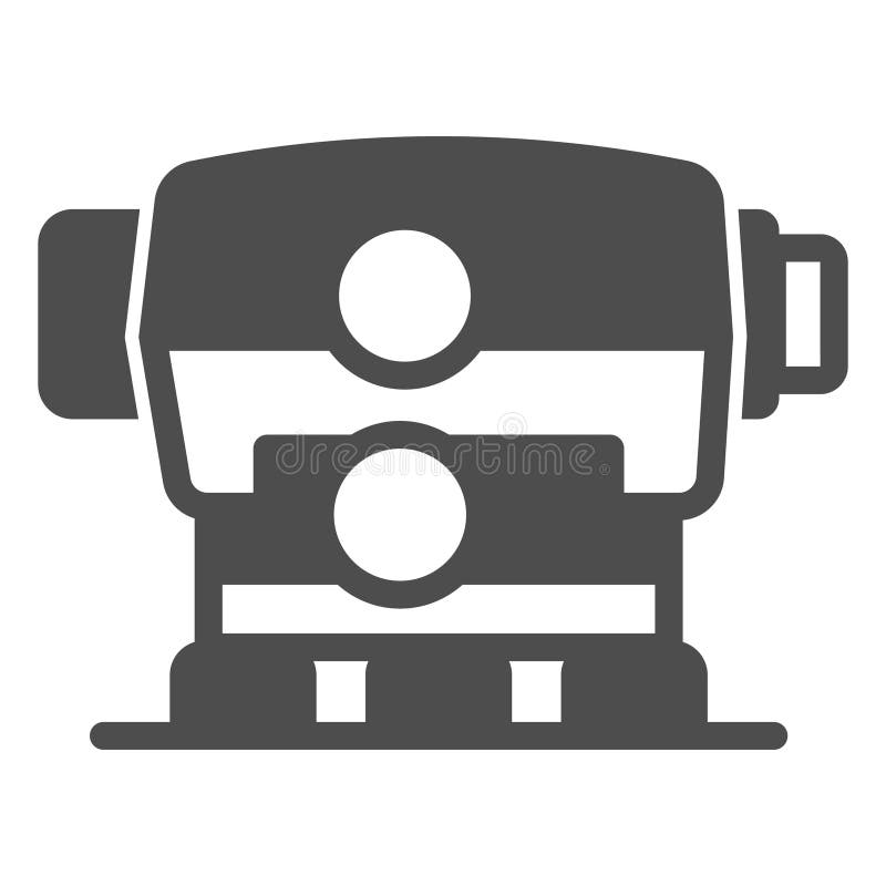 Optical Leveler Solid Icon, Construction and Optics Concept. Vector ...