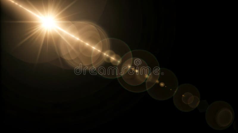 Optical Light Scattering with Circular Lens Flares in Darkness Stock ...