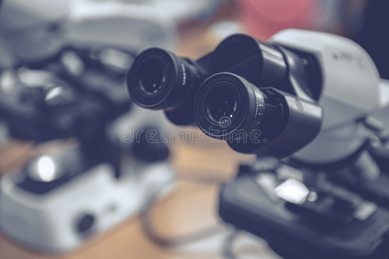 Optical Microscope in Laboratory. Medical Equipment Stock Photo - Image ...