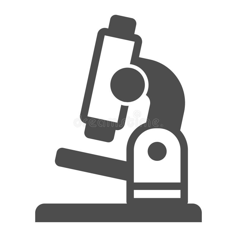 Optical Microscope Solid Icon, Clinical Research Concept. Vector ...