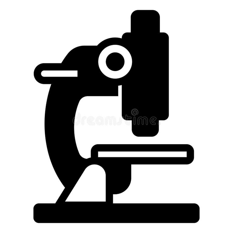 Optical Microscope Solid Icon, Optical Equipment Concept. Vector ...