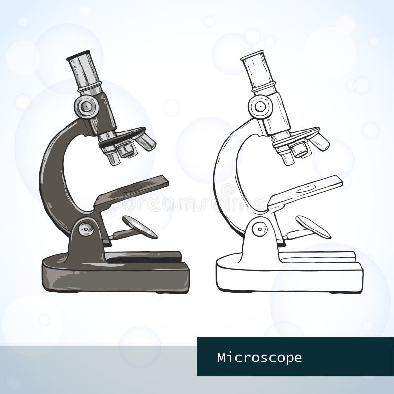 Optical microscope stock vector. Illustration of instrument - 24007394