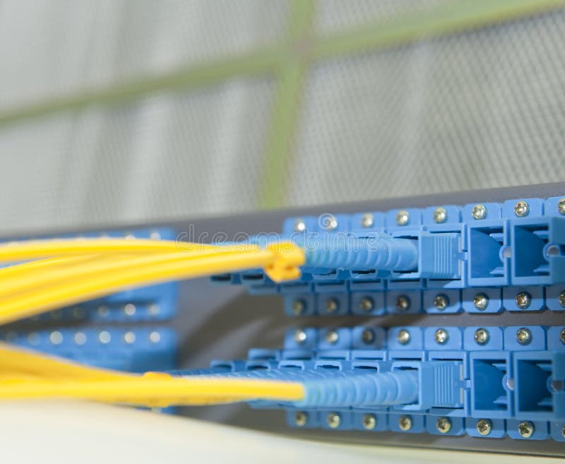 Optical Network Cables and Servers Stock Photo - Image of parallel ...